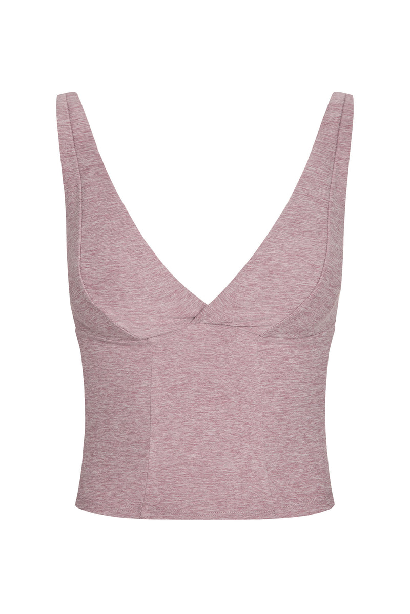 Glacier Tank - Heather Mauve – Monday Swimwear