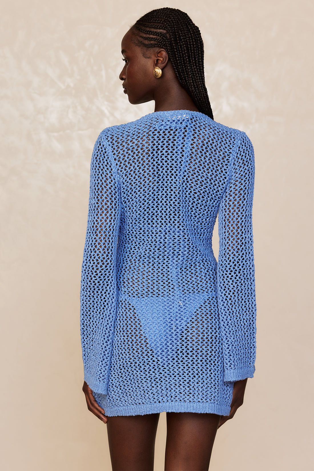 Montego Mini Dress - Azure Petit Crochet – Monday Swimwear