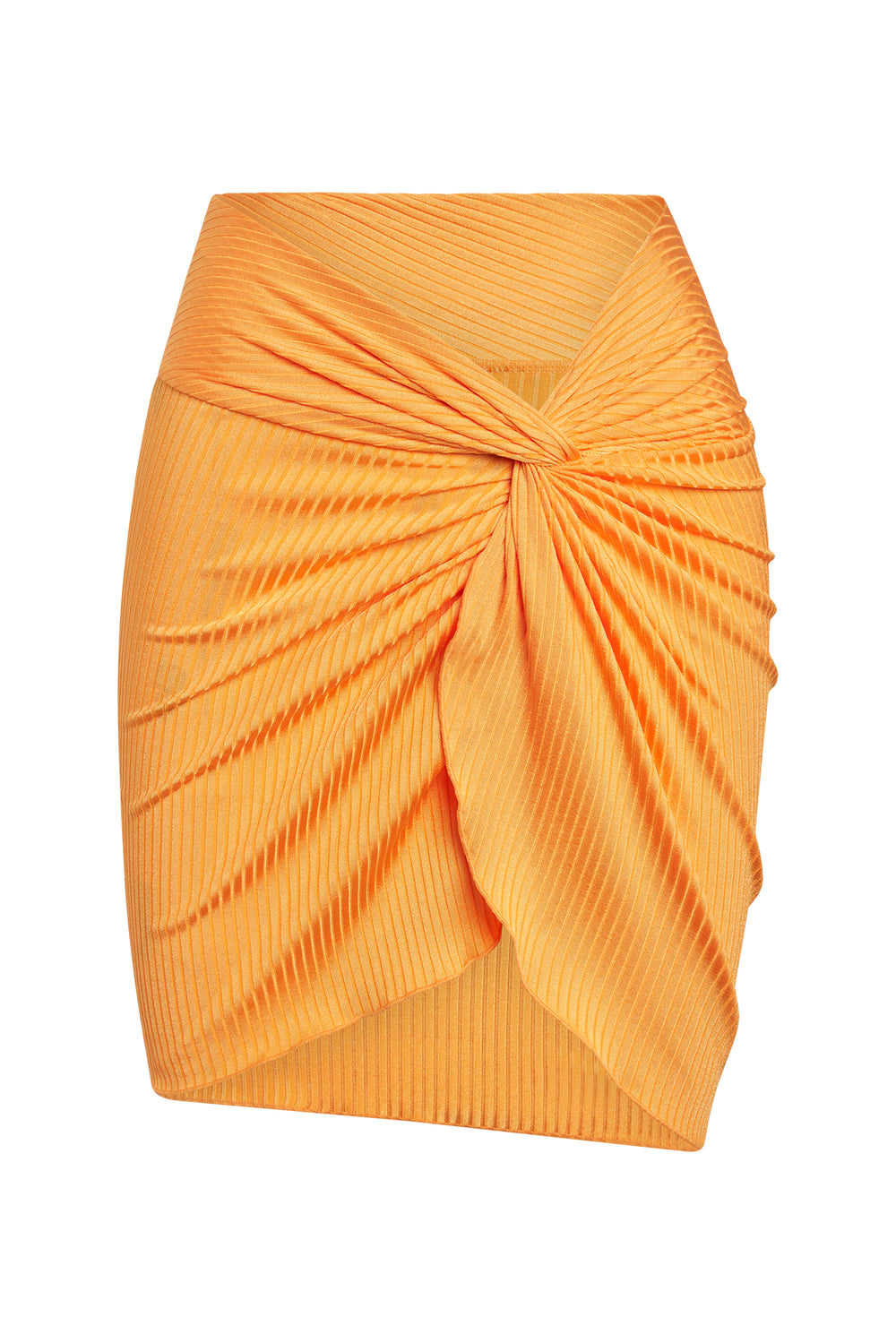 Andros Mini Sarong - Clementine Wide Rib – Monday Swimwear
