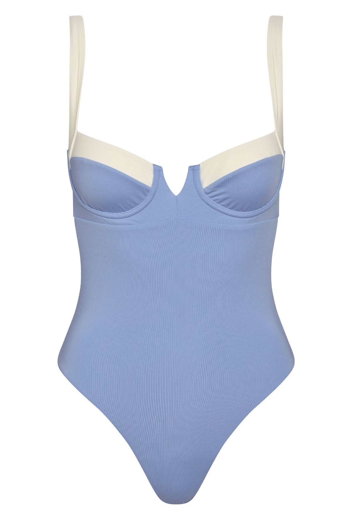 Clovelly One Piece - Azure/Ivory – Monday Swimwear