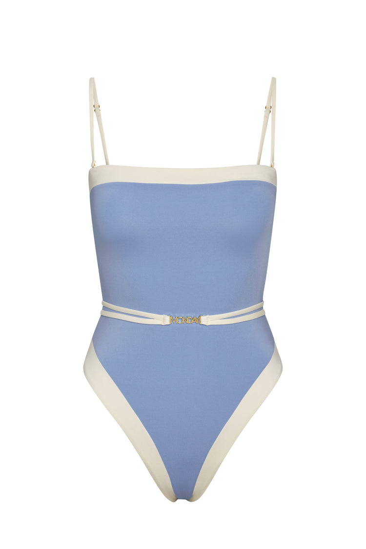 Miami One Piece - Azure/Ivory – Monday Swimwear