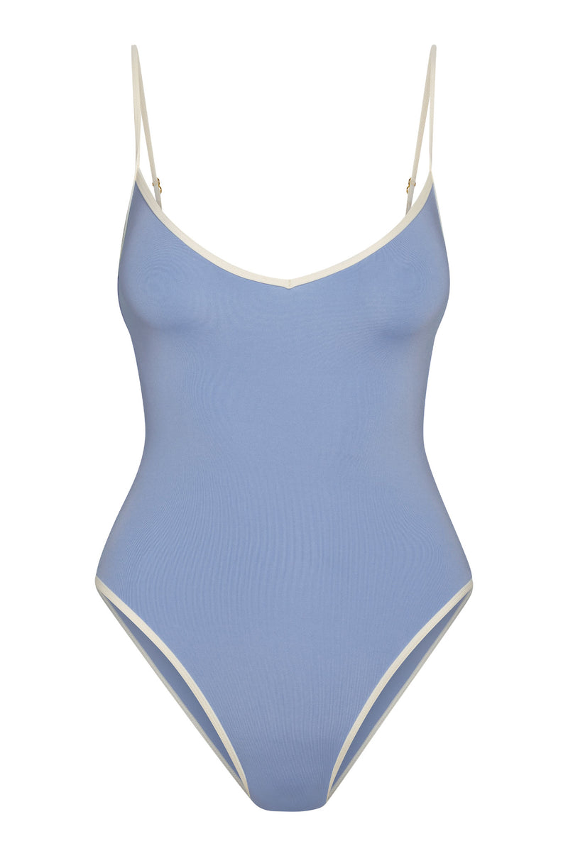 Ravello One Piece - Azure/Ivory – Monday Swimwear