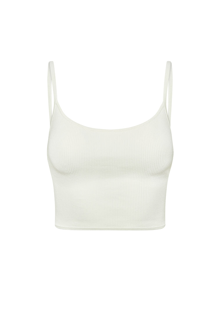 Beverly Hills Knitwear Top - White Rib – Monday Swimwear