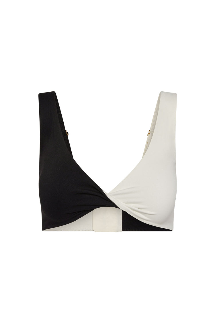 Griffith Bra - Black/Ivory – Monday Swimwear