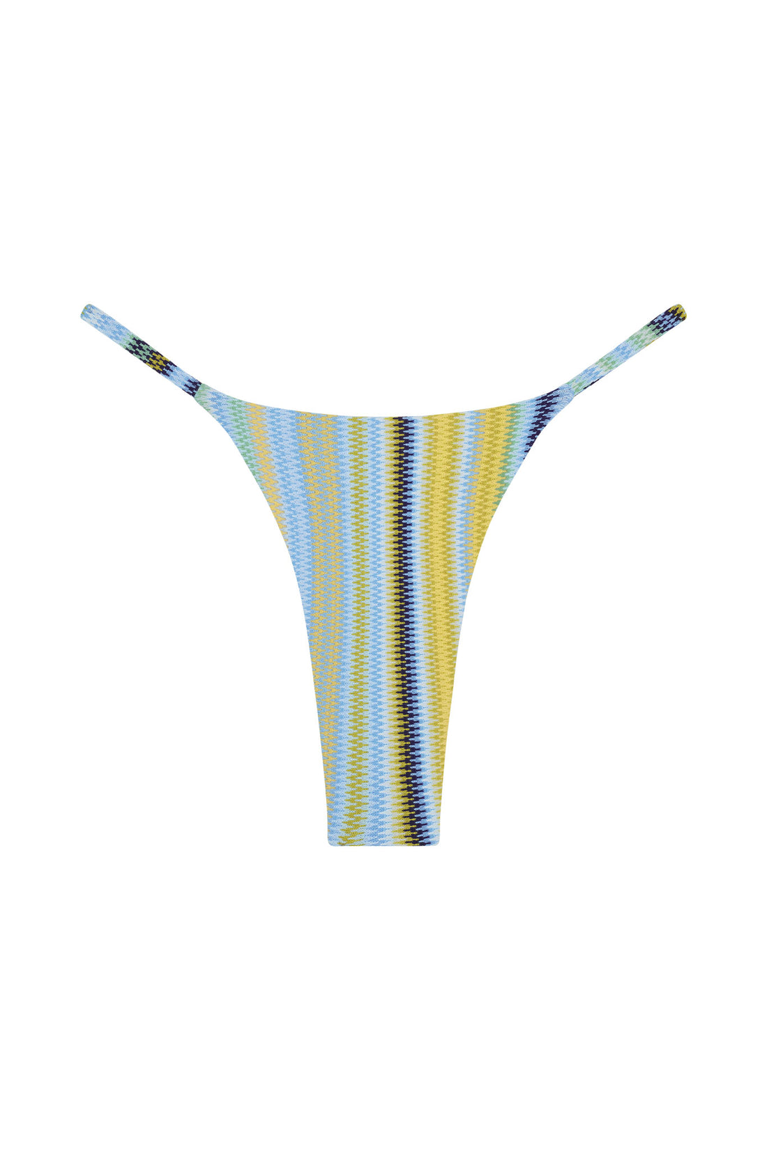 Brazil Thong - Sardinia Stripe Azure – Monday Swimwear