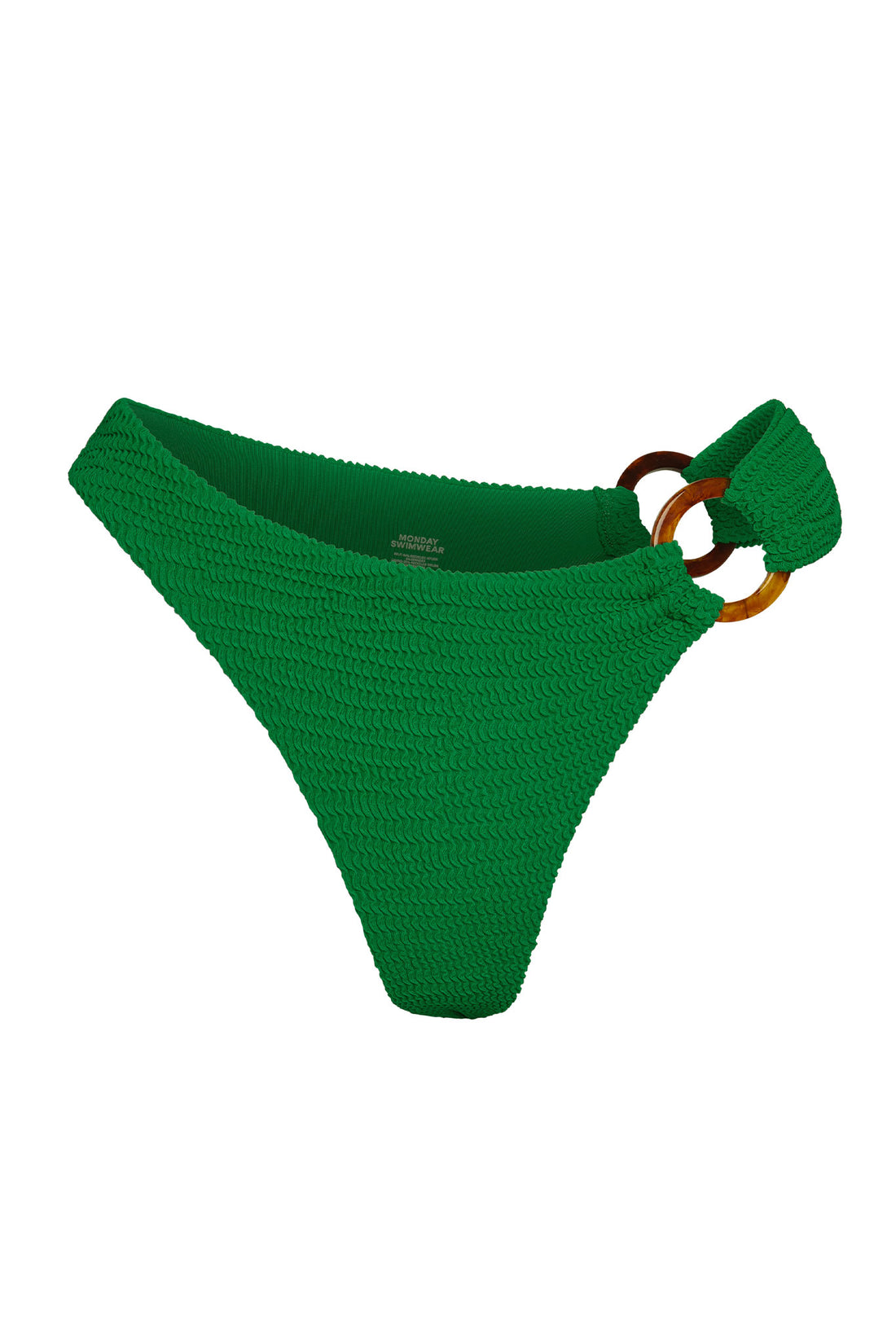 Bronte Bottom - Palm Green Crinkle – Monday Swimwear
