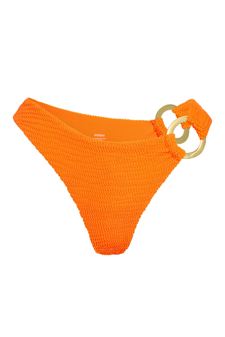 Bronte Bottom - Tangerine Crinkle – Monday Swimwear