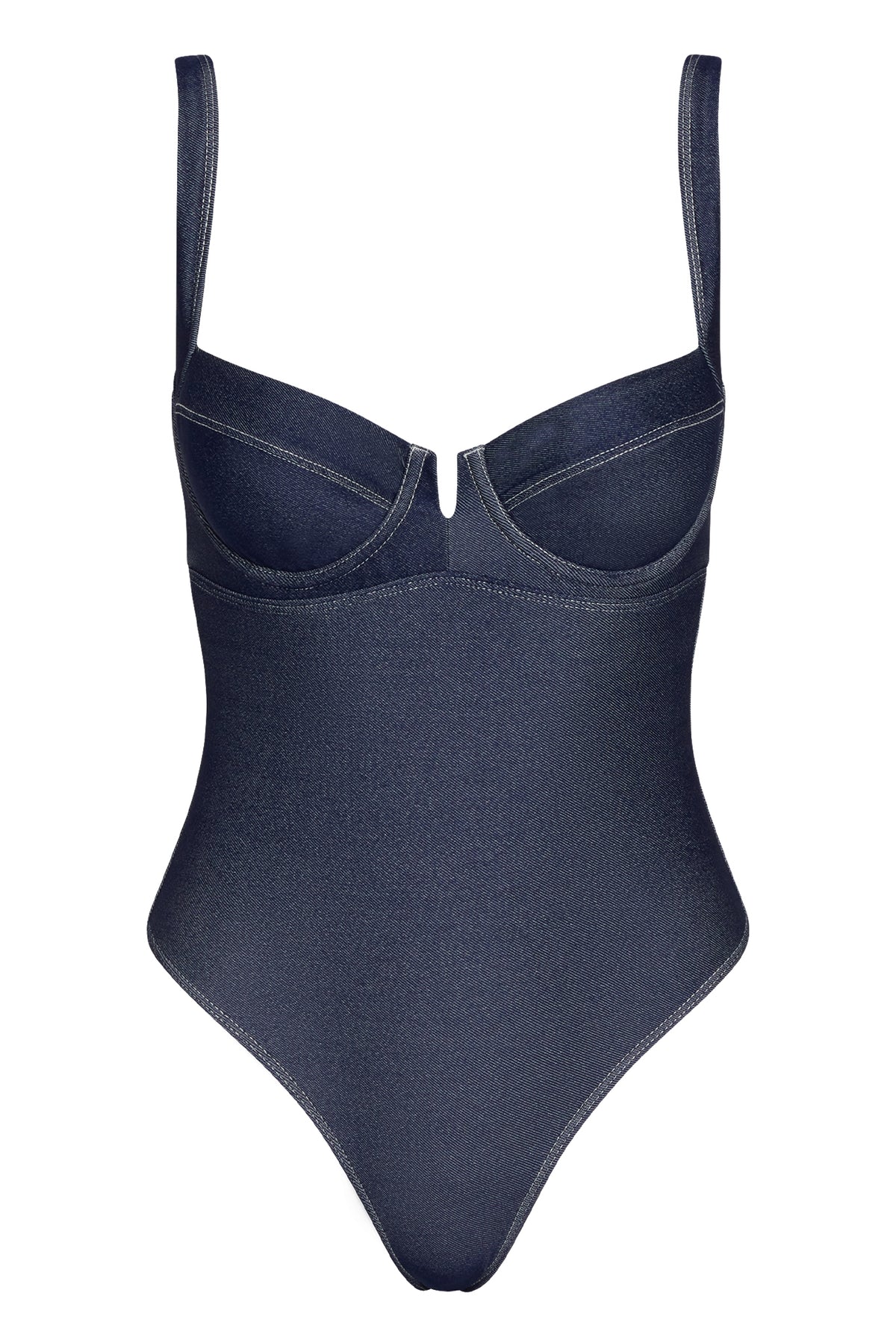 Clovelly One Piece - Blue Denim – Monday Swimwear