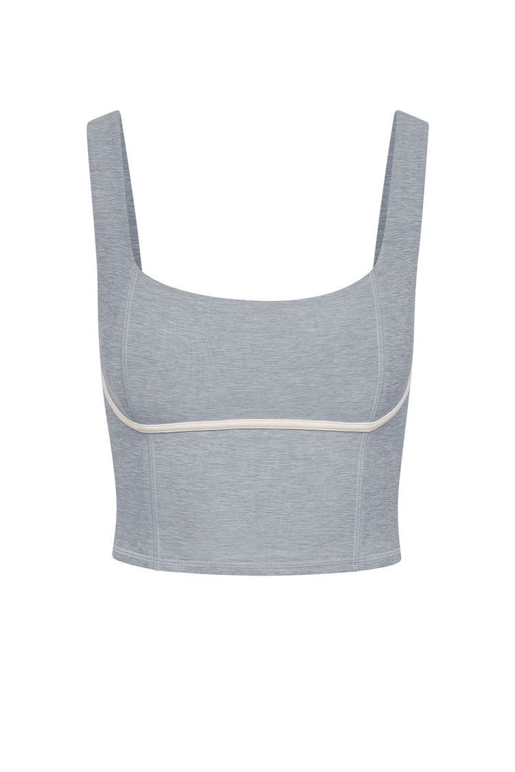 Zion Tank - Heather Grey/Ivory – Monday Swimwear