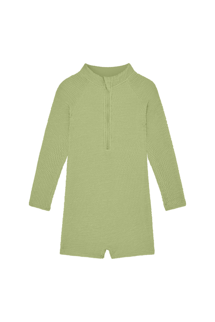 Hilo One Piece Kids - Avocado Crinkle – Monday Swimwear