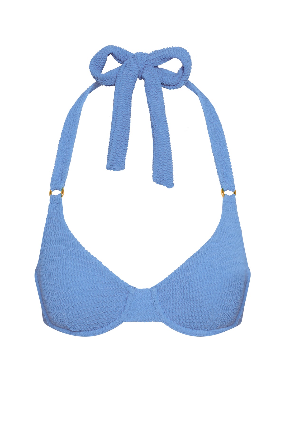 Honolulu Top - Azure Crinkle – Monday Swimwear