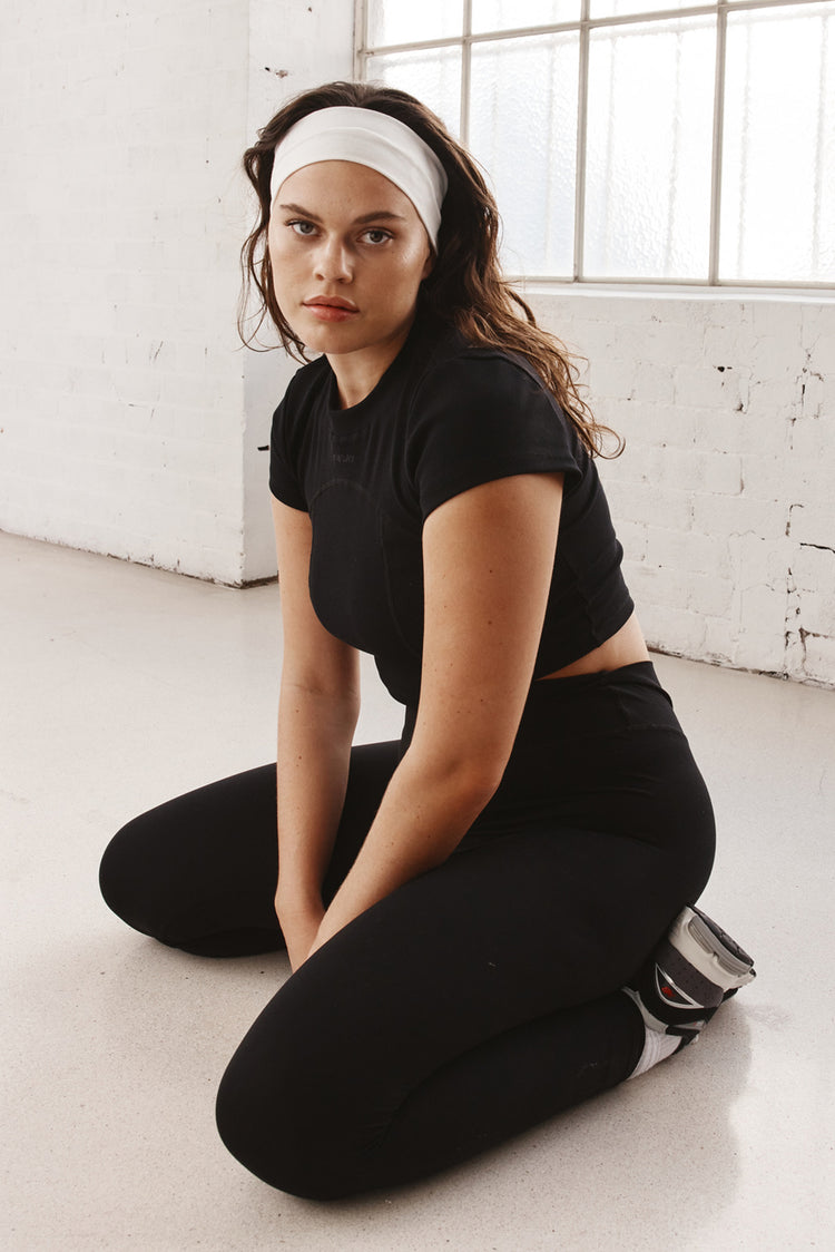 Joshua Tree Top - Black Thick Rib – Monday Swimwear