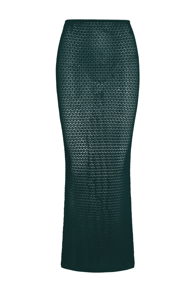 Fontelina Skirt - Evergreen Lace Crochet – Monday Swimwear