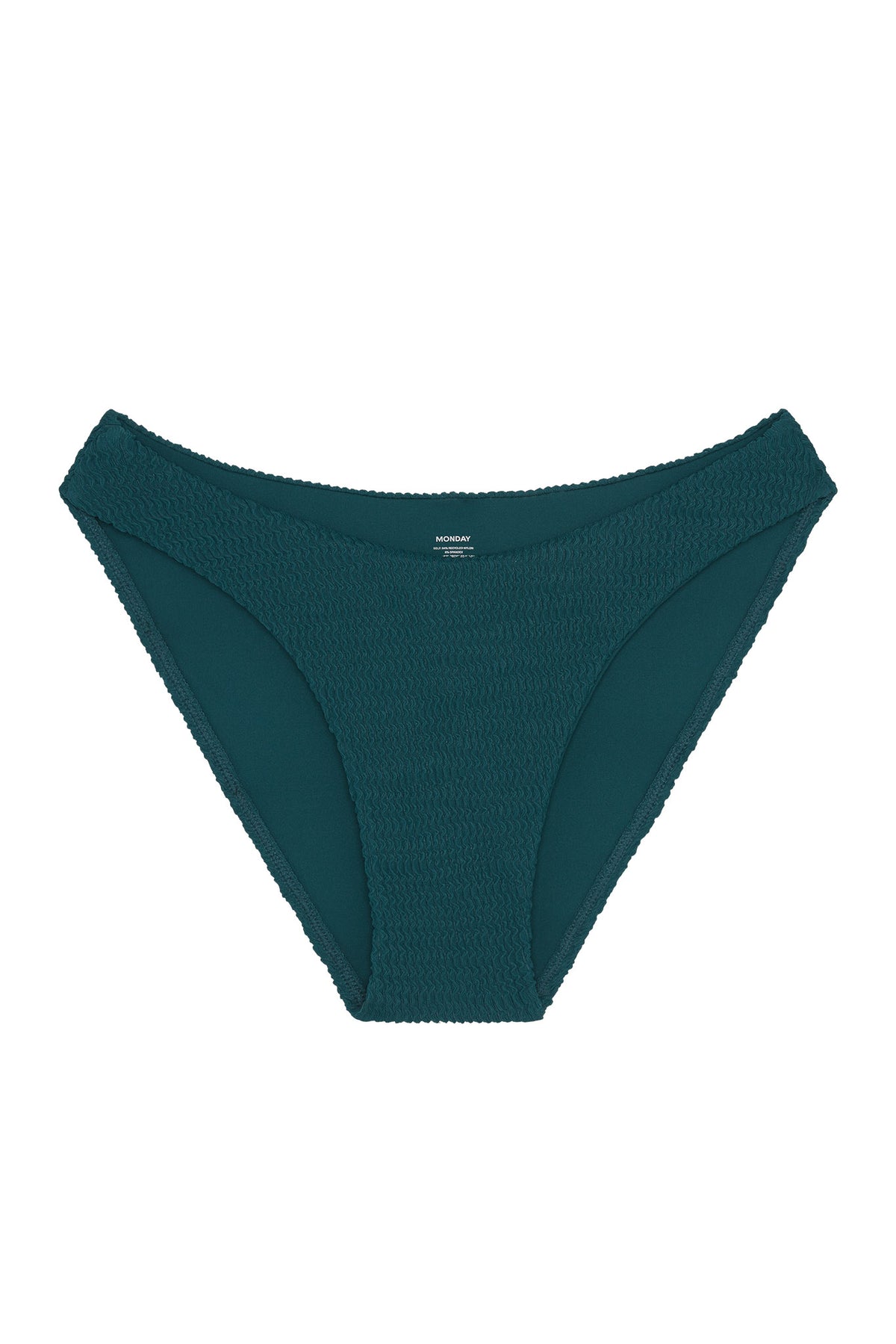 Seychelles Bottom - Evergreen Crinkle (Modest Coverage) – Monday Swimwear