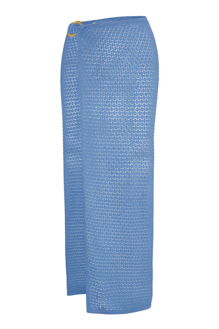 Palermo Skirt - Azure Lace Crochet – Monday Swimwear