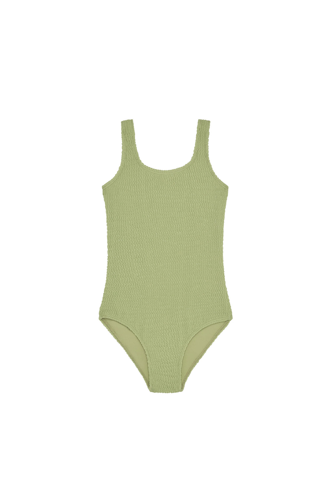 Sardinia One Piece Kids - Avocado Crinkle – Monday Swimwear