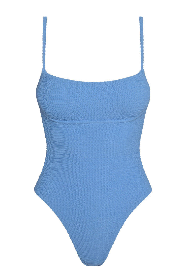 Sausalito One Piece - Azure Crinkle – Monday Swimwear