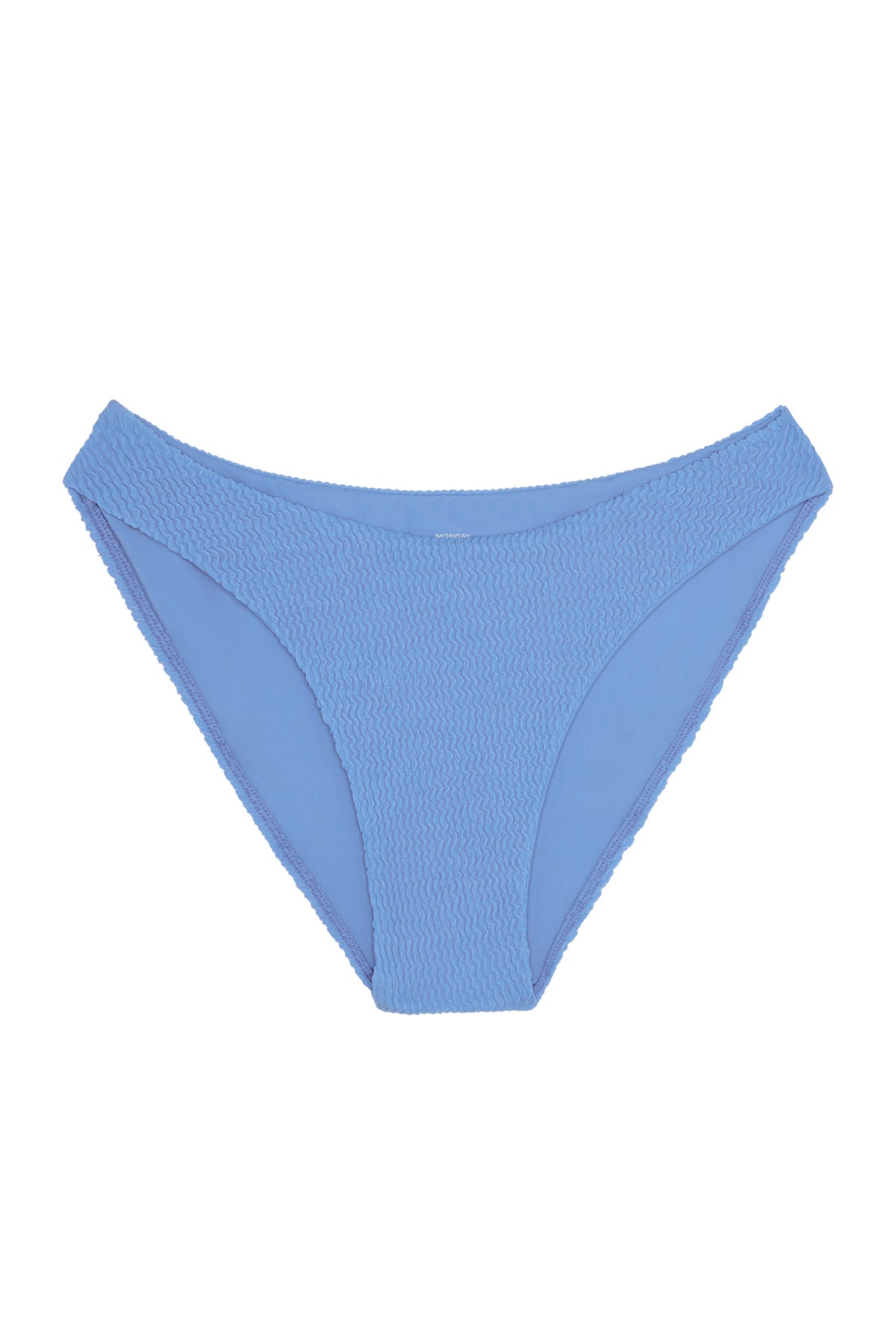 Seychelles Bottom - Azure Crinkle (Modest Coverage) – Monday Swimwear