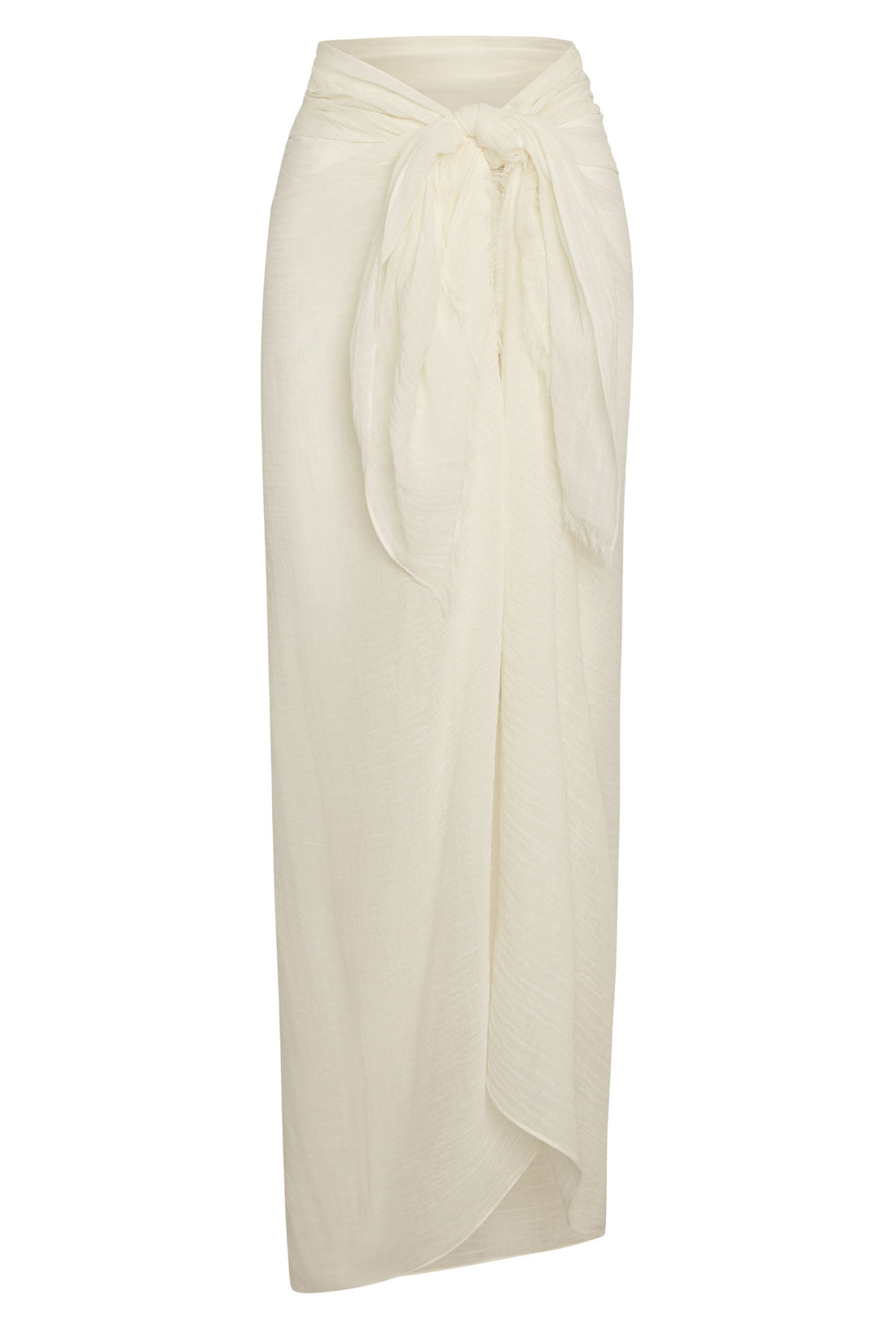 St. Tropez Sarong - Ivory Crinkle Linen – Monday Swimwear