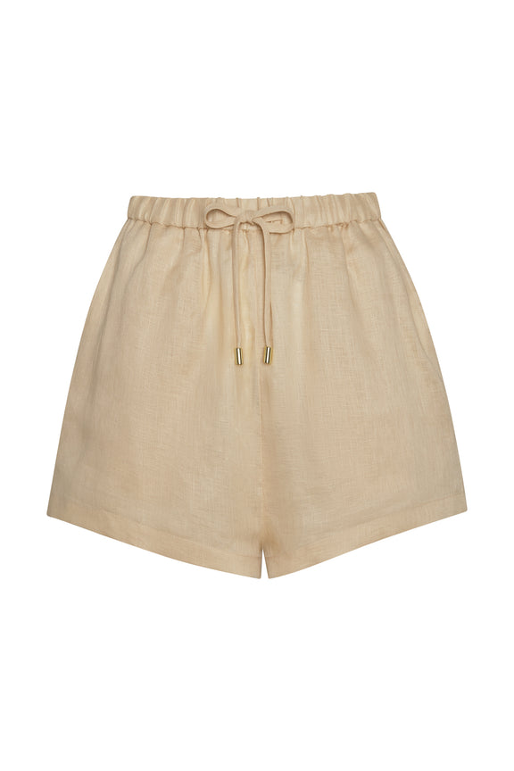 Tuscany Short - Vanilla Linen – Monday Swimwear